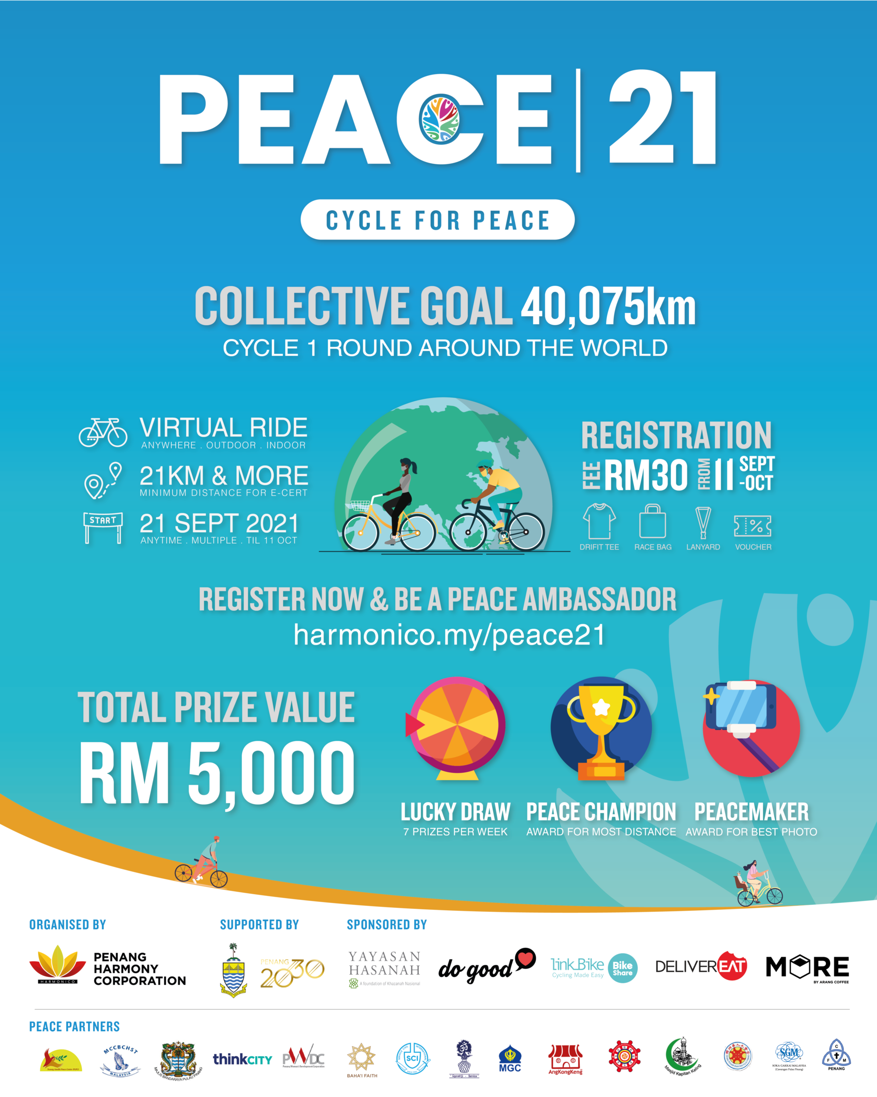 PEACE 21: Cycle For Peace - HARMONICO